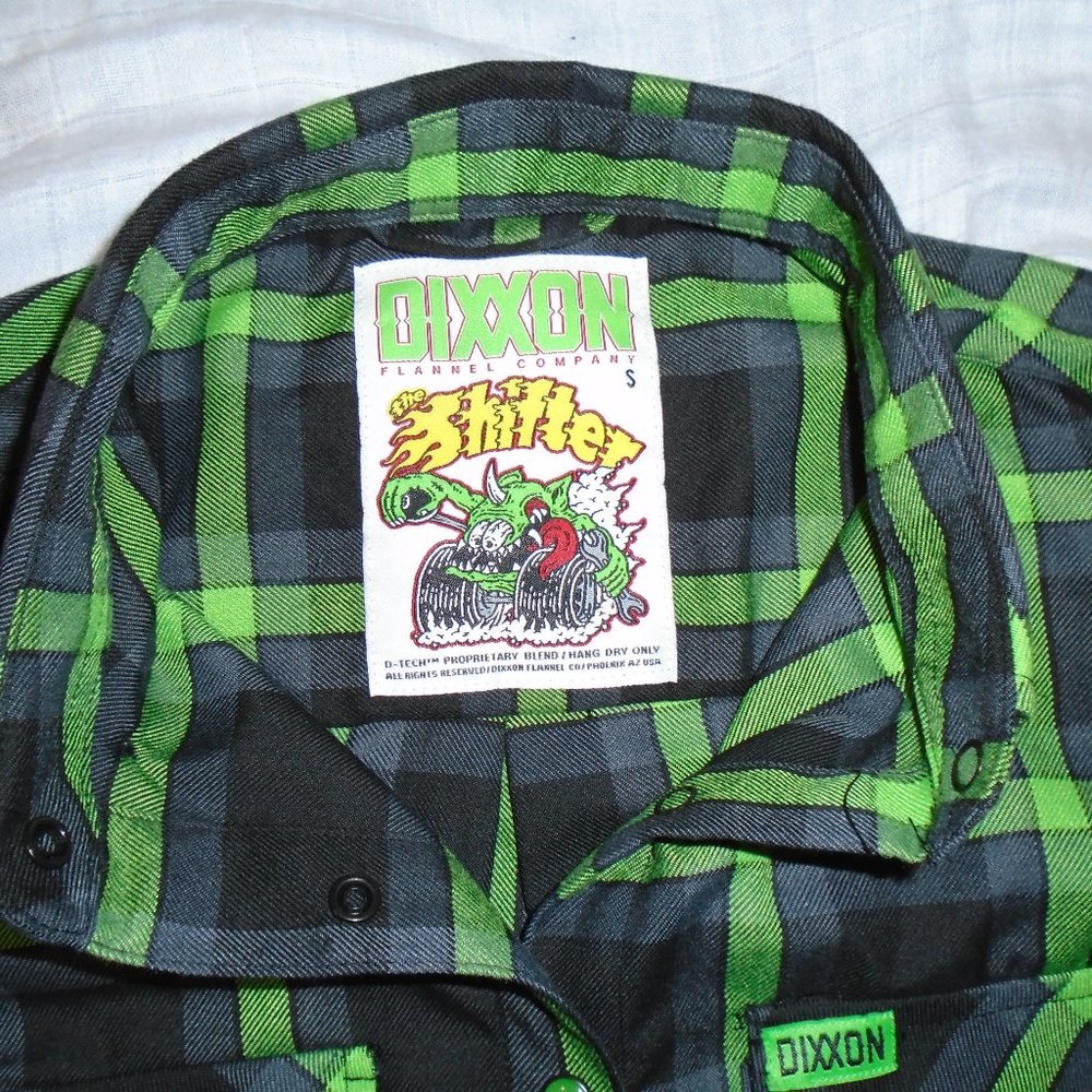 Dixxon “The Shifter” Green Plaid Flannel Button Down … - Gem